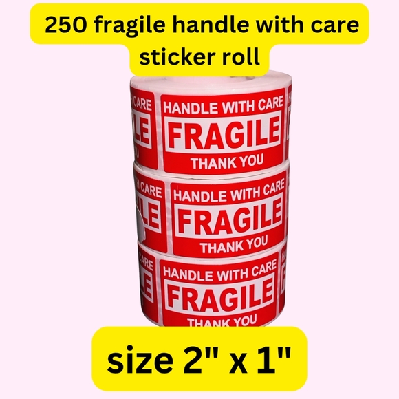 Office | 25 Fragile Handle With Care Stickers | Poshmark